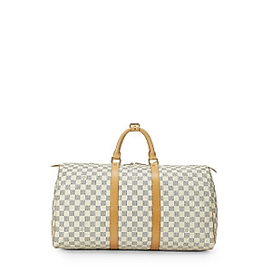 Louis Vuitton, Pre-Loved Damier Azur Keepall 50, White