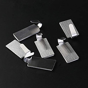 BESPORTBLE Stainless Steel Hook Sticky Hook, Wall Towel Hook Kitchen Bathroom Wardrobe Wall Hook Clothes Backpack Hook 12Pcs (Silver)