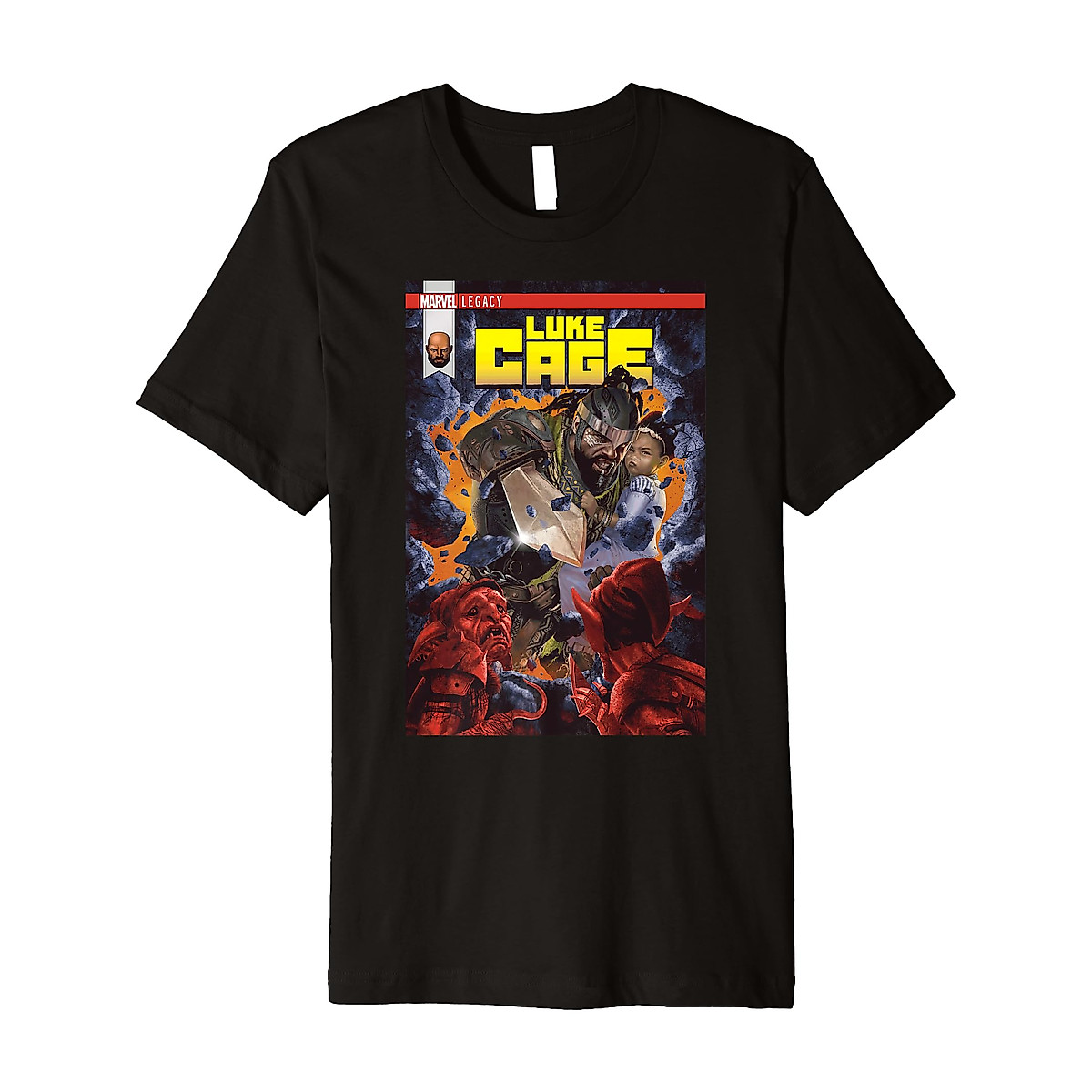 Marvel Luke Cage Power Man In Shining Armor Premium T-Shirt Premium T-Shirt