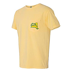 Alpha Kappa Psi AKPsi Fraternity Golf Comfort Colors Pocket Shirt (Medium, Butter)