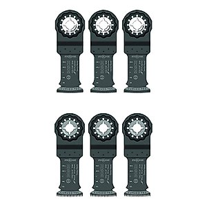 Bosch Starlock Carbide Oscillating Tool Blades for Cutting Wood with Nails, Plastic, 3-Pack and Multitool Blades for Hard Wood, Laminate, 3-Pack, Bundle (6 Pieces)