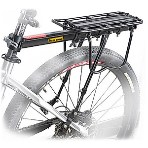 West Biking 110Lb Capacity Almost Universal Adjustable Bike Cargo Rack Cycling Equipment Stand Footstock Bicycle Luggage Carrier Racks with Reflective Logo