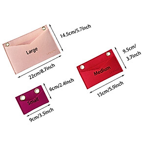 YESIKIMI 1 Set(3pcs) Felt Purse Organizer Insert with Chain Conversion Kit For Kirigami Pochette…