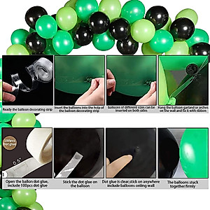 Happy Birthday Game on Level up Green Extra Large Fabric Sign Poster Background Banner 2pcs Waterproof tablecloths and 50pcs Metallic Shiny Latex Balloons for Game Theme Birthday Party Decoration