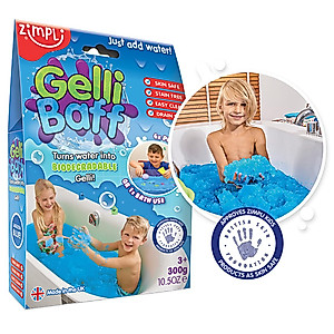 Zimpli Kids Gelli Baff Blue from, 1 Bath Pack, Turn Water Into Colourful Goo, Children's Sensory and Bath Toy, Certified Biodegradable Gift