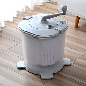 Mini Portable Manual Washer Home Dorm Gray Lingerie Washer Underwear Washing Machine Compact Size for Small Apartment Owners College Students Travelers