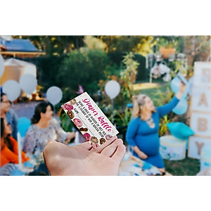 Diaper Raffle Cards with Sign(Sign 8x10 Inch), Donut Theme Baby Shower Games, Baby Showers Decorations -1 Standing Sign + 50 Guessing Cards(raffle42)