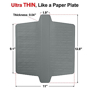 Sink Divider Ultra Thin Sink Saddle Mat VELOVYO Weak Suction Sink Protector Super Soft Kitchen Sink Mat No Smell Never Stain