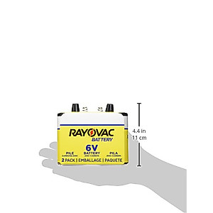 Rayovac 944-2R: 6-Volt Heavy Duty Lantern Battery with Spring Terminals - 2 Pack