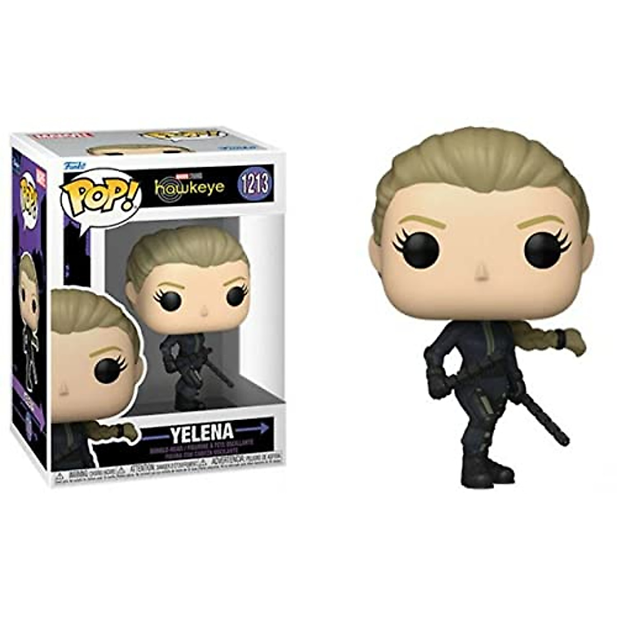 POP Marvel: Hawkeye - Yelena Belova [Black Widow] Funko Vinyl Figure (Bundled with Compatible Box Protector Case)