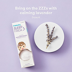 Frida Baby Natural Sleep Bath Bombs, Lavender Essential Oil Bath Bombs for Bedtime, Valentines Day Gifts for Kids, Relaxing & Calming Shower Bombs with Aromatherapy Oil for Better Sleep