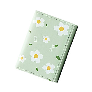 Loxepur Women's Cartoon Wallet With Zipper Coin Three-Fold Purse for Daily Life Festive Gift (Green)