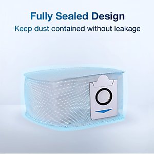 ECOVACS Dustbag 3 Pcs for DEEBOT T30S / T30S COMBO / X2 OMNI/ X2 COMBO / X2 OMNI COMPLETE Robot Vacuum and Mop Combo, White