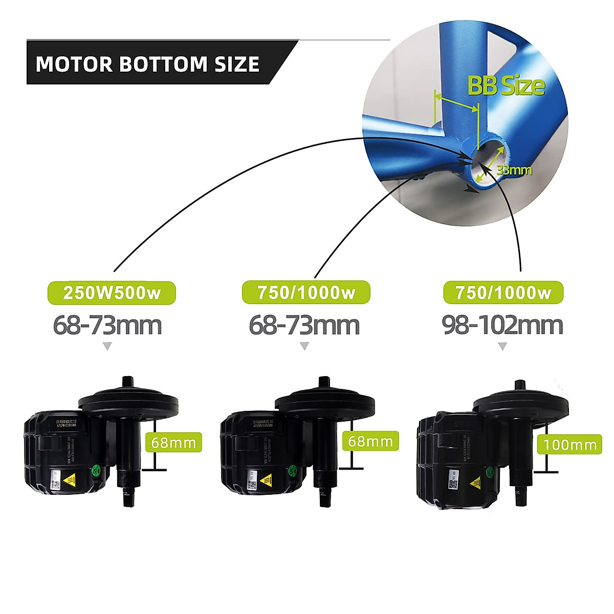 BAFANG Newest M625 1000W 750W M325 500W M225 250W Mid Drive Kits Electric Bike Conversion Kit Ebike Motor with Optional Battery and LCD Disdplay for MTB Road Bicycles Commuter Bikes