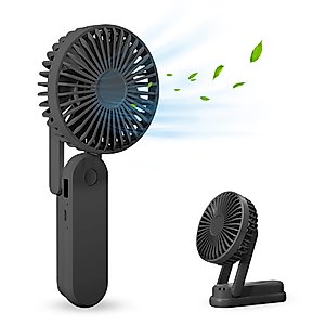COMFIER Portable Handheld Fan,Personal Fan,Mini Fan with Power Bank,Rechargeable Hand held Fan,Hand Fans Battery Operated,Small Fan for Kids Girls Women Men,Travel,Outdoor,Sports