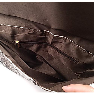 Women Snakeskin Envelope Clutch Bag Crossbody Purses With Chains Evening Party Prom Shoulder Messenger Handbags