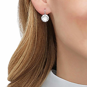 SWAROVSKI Mini Pierced Earrings, Circular Clear Crystals on a Rhodium Finish Setting, Part of the Bella Collection