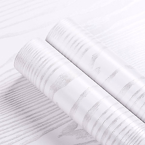 Livelynine 15.8 x197 White Wood Contact Paper for Countertops Peel and Stick Wood Wallpaper Self Adhesive Shelf Liners Kitchen Cabinet Wallpaper Waterproof Furniture Desk Vinyl Wrap Countertop Covers