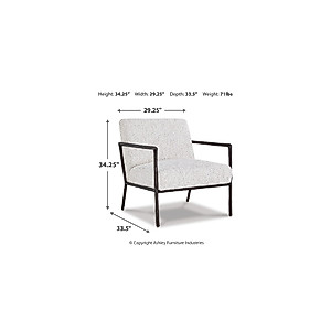 Signature Design by Ashley Ryandale Modern Accent Chair, White