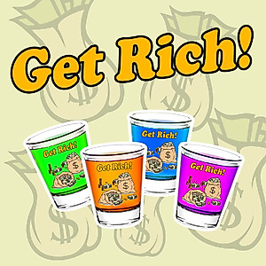 HOMEYUT Shot Glasses, 1.5oz Color Changing Shot Glasses Set of 4/Super Cute Ornate Shot Glasses/Funny Glasses/Heavy Base Shot Glass Set/Tequila Shot