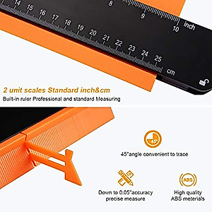 Contour Gauge, 10" and 5" Contour Duplicator with Lock, Outline Measuring Profile Gauges for Trim, Molding, Precise Irregular Shape Duplicator