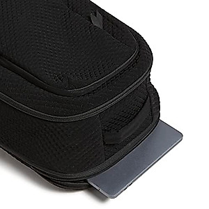 Vera Bradley Women's Microfiber Large Travel Backpack Travel Bag, Classic Black, One Size