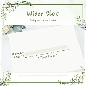 LANLISA White Card Box with Gold Foil Design, Gift Cards Receiving Box Holder for Birthdays Party, Graduations, Bridal &amp; Baby Showers, Wedding Receptions, Retirements, Anniversaries