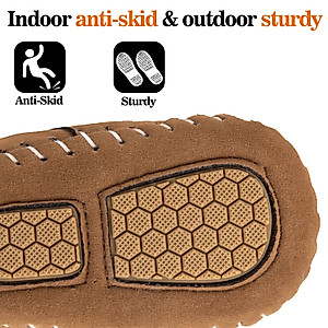 Baby Snow Boots with Fleece Fur Inner, Baby Girl Booties with Button Anti Slip Rubber Hard Sole, Toddler Girl Boots Warm Winter Shoes for Boy Girl 0-24 months, First Walker Newborn Crib Infant Baby Shoes.