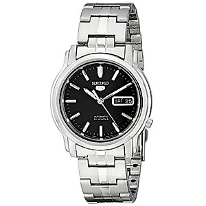 Seiko Men's SNKK71 Seiko 5 Automatic Stainless Steel Watch with Black Dial