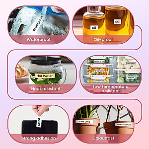 Vixic M960 Label Maker, Bluetooth Labeler, Portable Mini Label Printer, Inkless, Multiple Icons, Home School Office Use