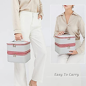 Damero Wearable Breast Pump Bag with Cooler Compatible with Elvie and Willow Breast Pump, Double Layer Carrying Case with Detachable Design and Waterproof Mat for Wearable Breast Pumps and Extra Parts