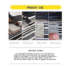 Fullhold 4" Mini Table Saw 60w Hobby Miter Saw For Crafts Model Making To Cut Copper, Aluminum,Stone, Wood, Glass And Plastic（LxWxH :190MM(7.5") x 142MM(5.5“) x 155MM(6")）