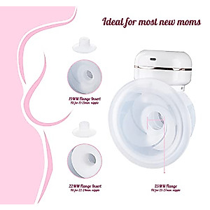 Hands Free Breast Pump, Double Electric Wearable Breast Pump, 3 Modes & 9 Levels Portable Breast Pump, LED Display, 19/22/25 mm Flanges, Breastfeeding Pump with Pumping Bag and Ice Pack