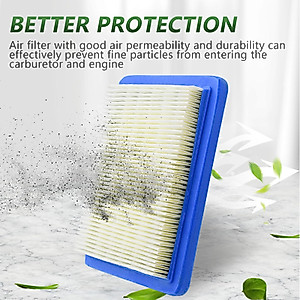 2-Pack 491588S Air Filter for Briggs & Stratton 491588 Toro 20332 Craftsman 33644 Push Lawn Mower & 5062K Spark Plug
