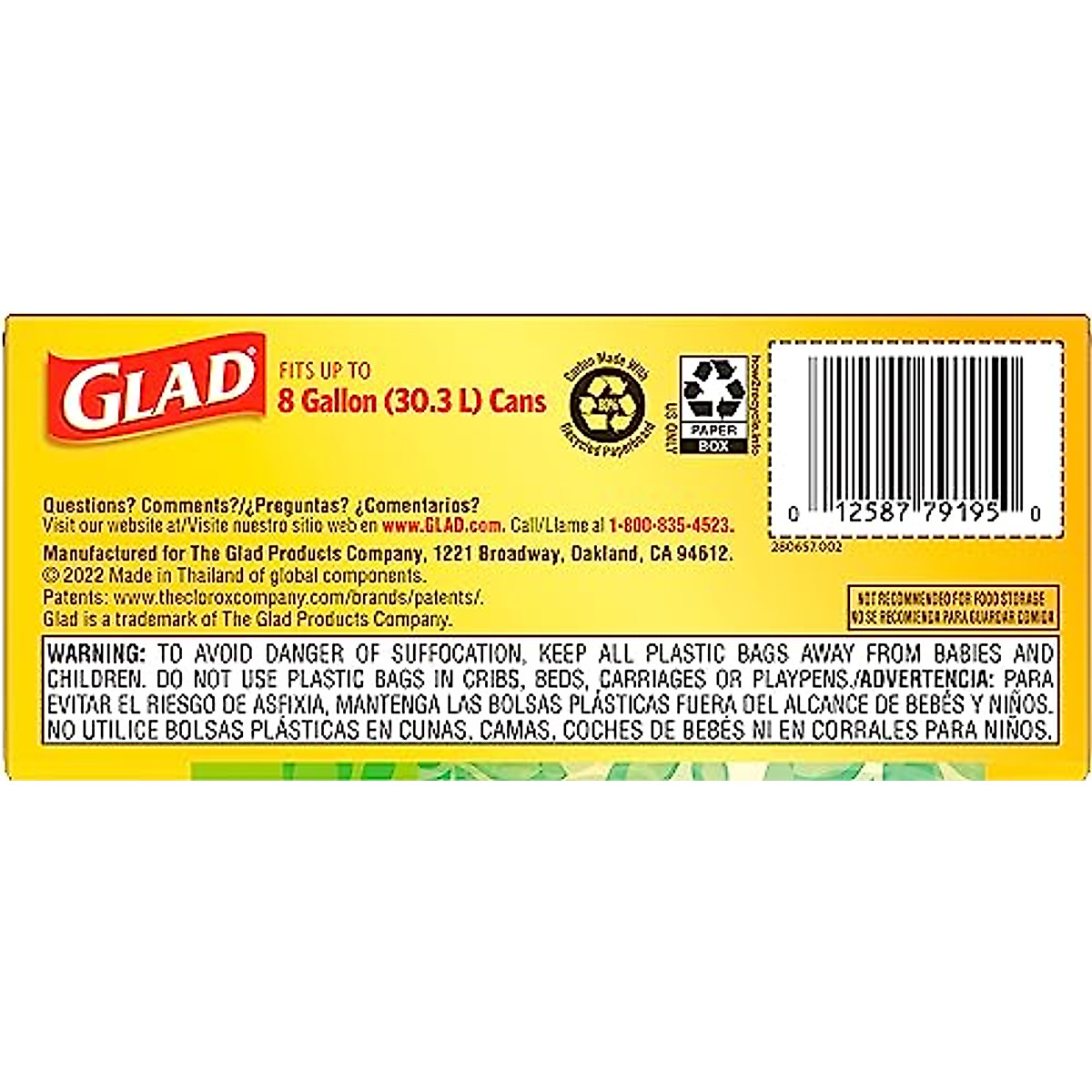 Glad Medium Drawstring Trash Bags, 8 Gal, Gain Original Scent with Febreze, 26 Ct, Pack May Vary