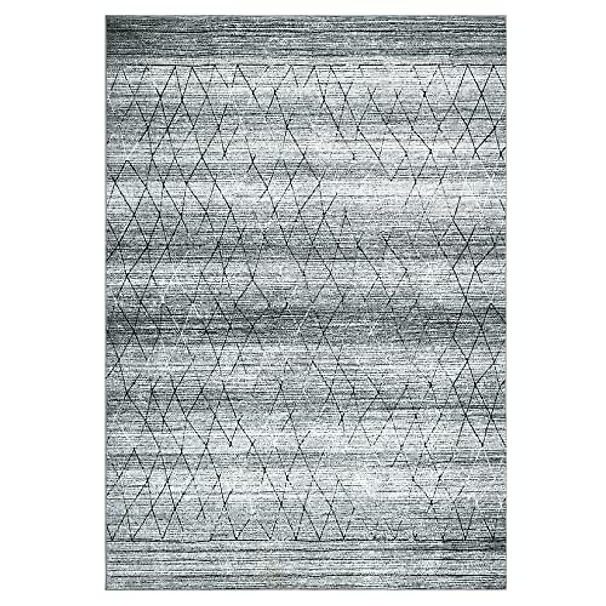 Fashionwu Washable Rug 8x10 Rug Geometric Large Area Rug Boho Disstressed Area Rug for Bedroom Rug for Living Room 8x10 Area Rug Aesthetic Rug Non-Shedding Anti-Slip Rug, Grey
