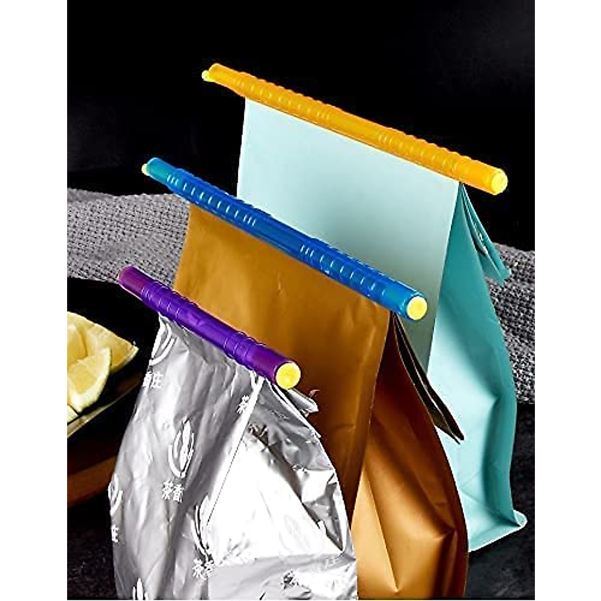 HOSEH 14 pcs Bag Sealer rod stick | Stick style rod clip | 2 Practical Length 11 & 9 inches | Eco-friendly Airtight Watertight & Leakproof | Reusable & Easy for Storage – No food contact (14)