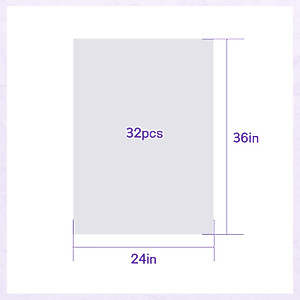 Simetufy 32 Sheets 24" x 36" White Tissue Paper for Gift Bags, Acid Free Tissue Paper for Storage, Tissue Paper Bulk for Packaging, Holiday, Birthday, Wedding, Christmas and DIY Crafts