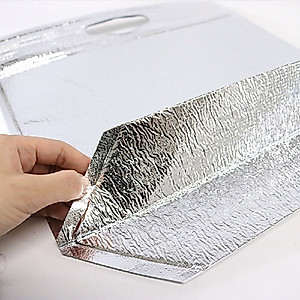 Ohara Insulated Easy Zip Lock Resealable Aluminum Sandwich Bag - Reusable Thermal Lunch Snack Bento Picnic Hot & Cold Pouch (10, Small)