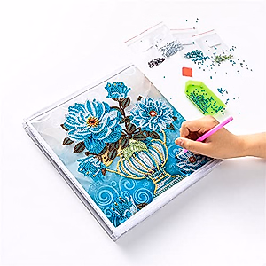 DIY Diamond Painting Storage Cubes Organizer Container Kits, Folding Storage Box with DIY Diamond Painting Art Craft Kits for Desktop Toys Sundries Pantry Closet, Toys, Bedroom Organizer.