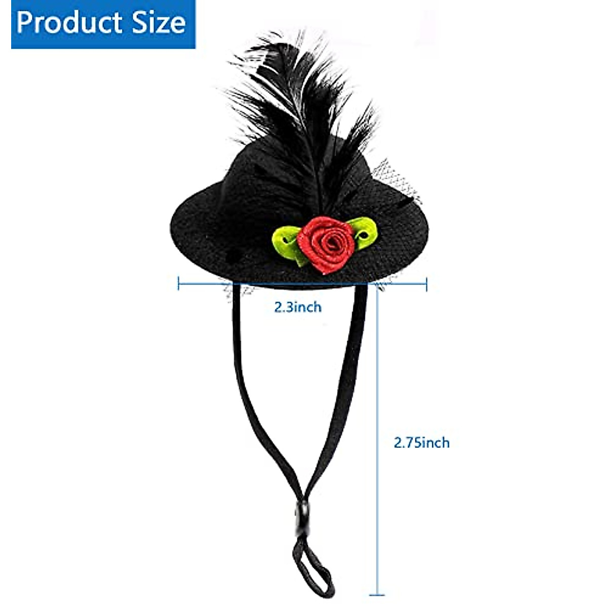 7 Pieces Chicken Hats Chicken Funny Costume Chicken Helmet Halloween Accessories Funny Small Hat Tiny Pet Hat for Hen Tiny Pets with Adjustable Elastic Chin Strap (7 Color)