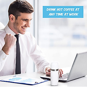 Geiserailie 4 Pack Sublimation Tumblers Cups 12 oz Blank Vacuum Stainless Steel Tumblers with Lids White Sublimation DIY Coffee Travel Mug for Office Travel Outdoors