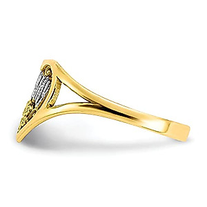 IceCarats 10K Yellow Gold Mommy Heart Love Ring Size 7