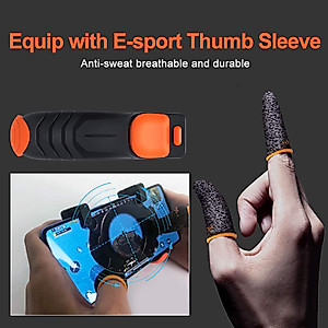 PXN P1 Mobile Game Controller for Call of Duty/PUBG/Fotnite L1R1 Trigger Joystick Android and iOS Gamepad for 4-6 Inch Phone (a Pair)