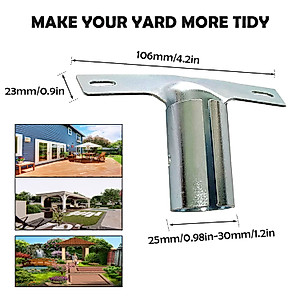 Broom Handle Bracket,Multiple Mounting Options Broom Head Bracket,Galvanizing Process to Prevent Rusting Metal Brackets,Broom Bracket for 25-30mm Wooden Handle 2pcs (25-30mm)