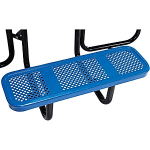Global Industrial 46" Perforated Square Picnic Table, Blue