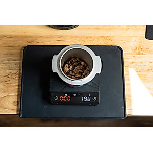 MiiCoffee Espresso Tamper Mat, Black Silicone Food Grade Pad 8 X 6 Inch Coffee Tamping Mat, Coffee Tamp Station, Espresso Accessory, Waterproof and Heat Resistant (Black)