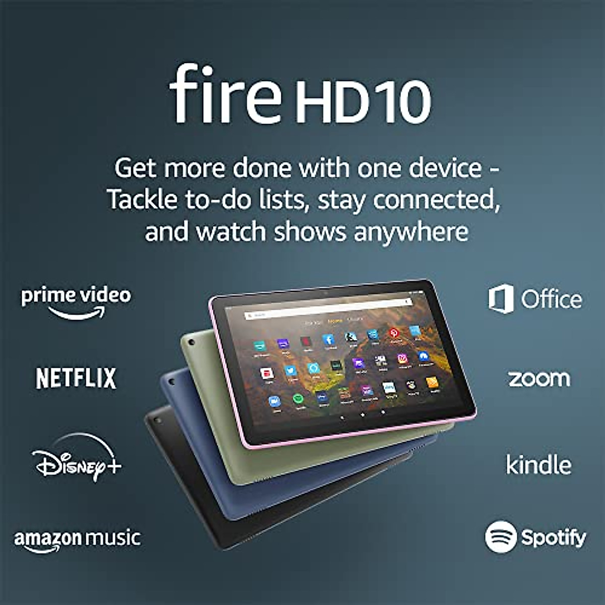 Amazon Fire HD 10 tablet, 10.1", 1080p Full HD, 32 GB, latest model (2021 release), Olive