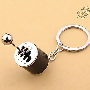 5pc Car Lovers Key Chain Set - Manual Gear Shifter | Wheel Rim | Spanner | Turbo | Brake Disc keychain | Automotive Accessories | Auto Vehicle Enthusiast Gift Set | Car Truck Bike | Car Parts Keyring