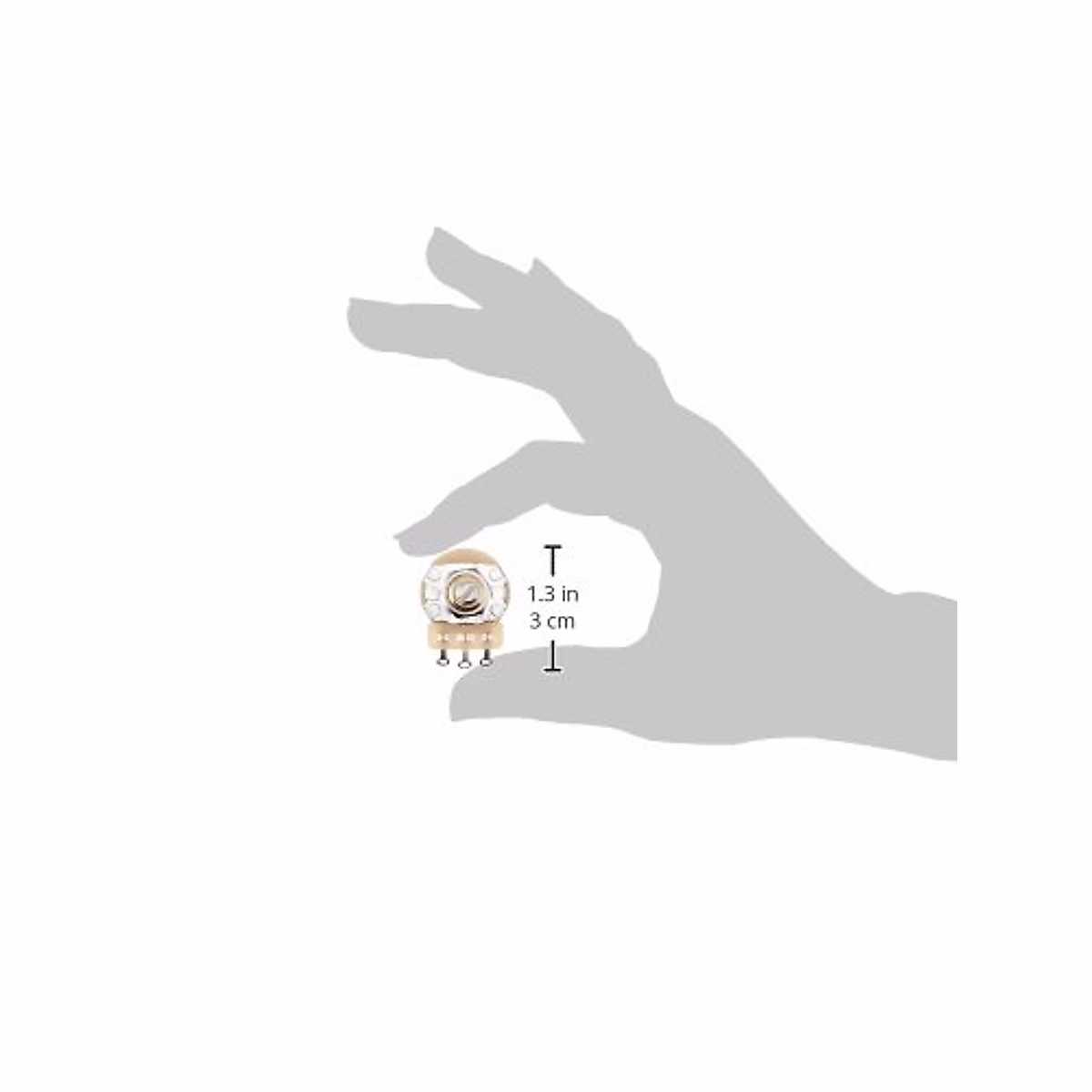 Ernie Ball 500K Instrument Potetiometer, Split Shaft (P06381)